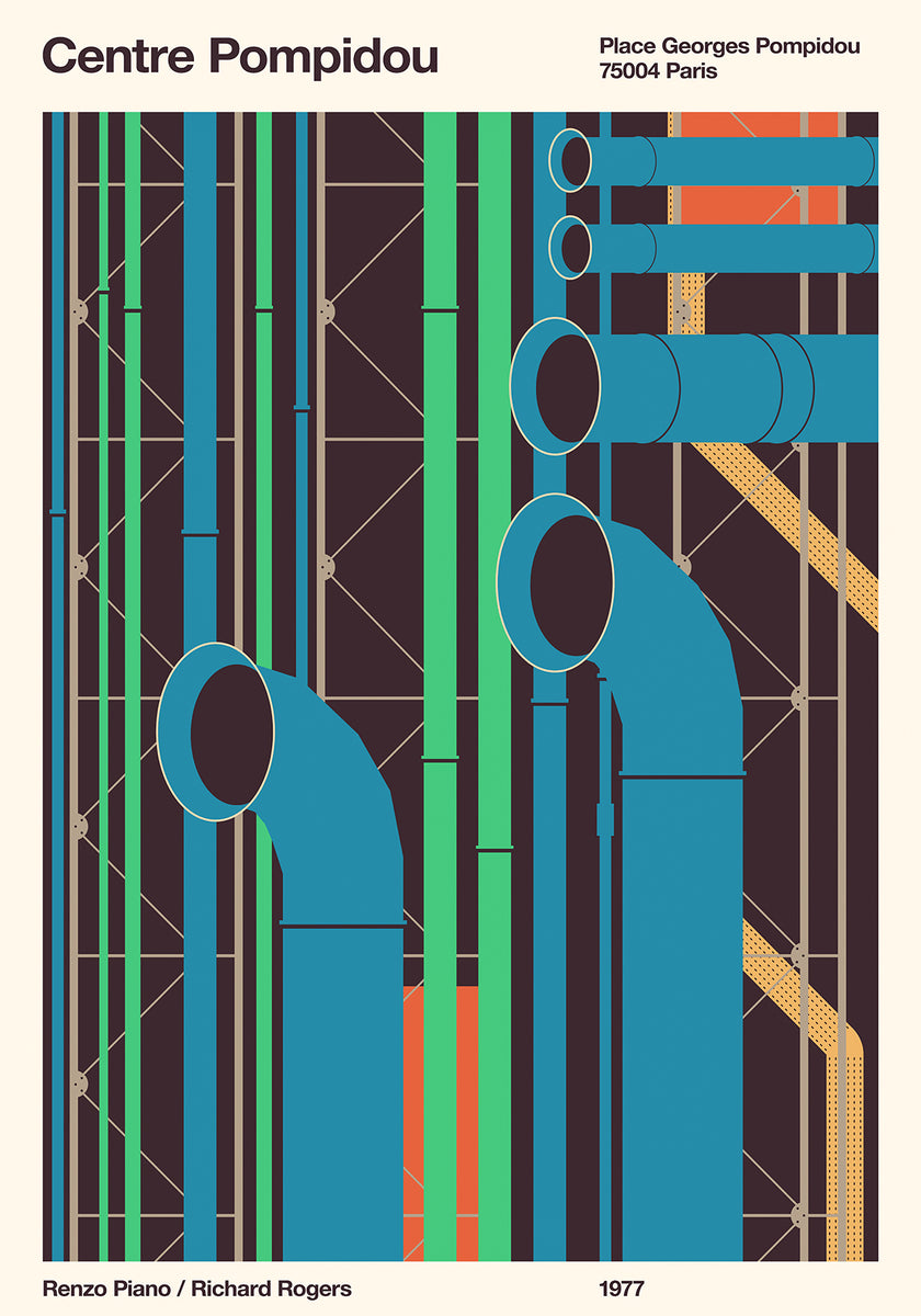 Pompidou Florent Bodart | Wandbilder von PGM Art worlD